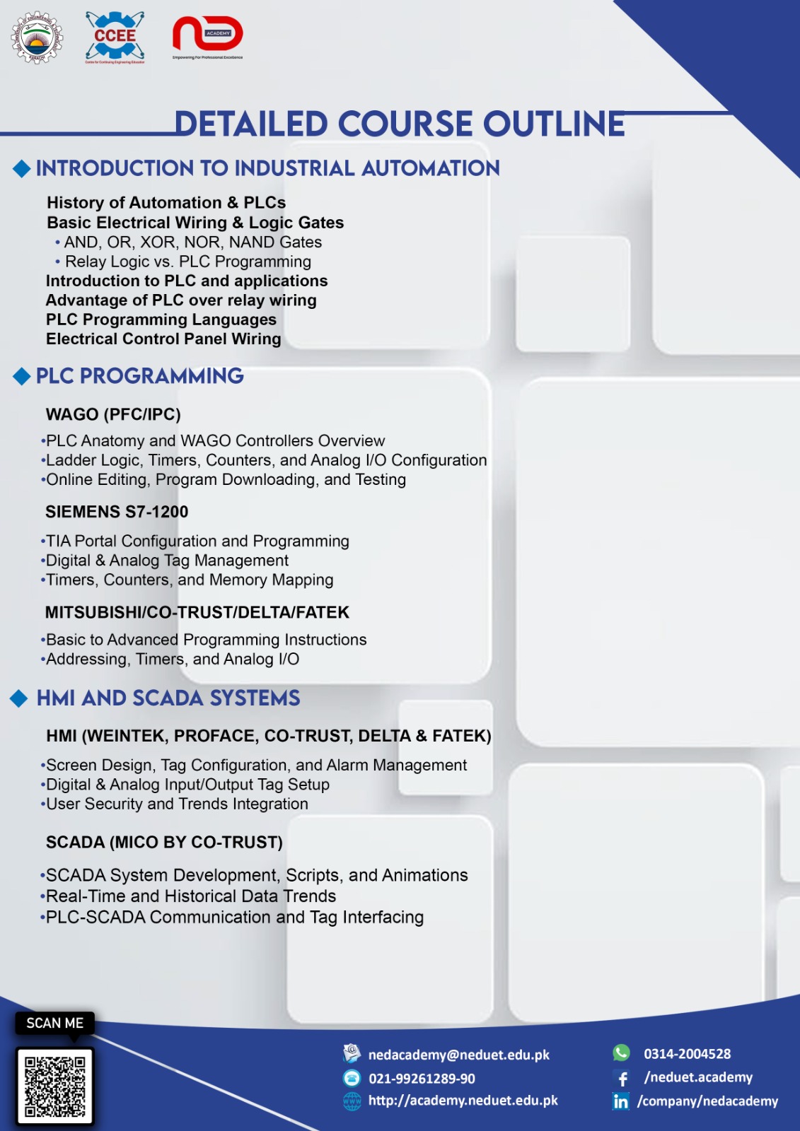 Our Programmes | NED Academy - CCEE | CMPP | PTMC